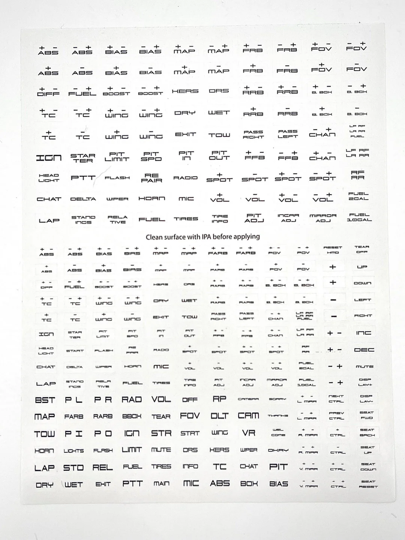 Sim Racing Stickers – Apex Sim Racing