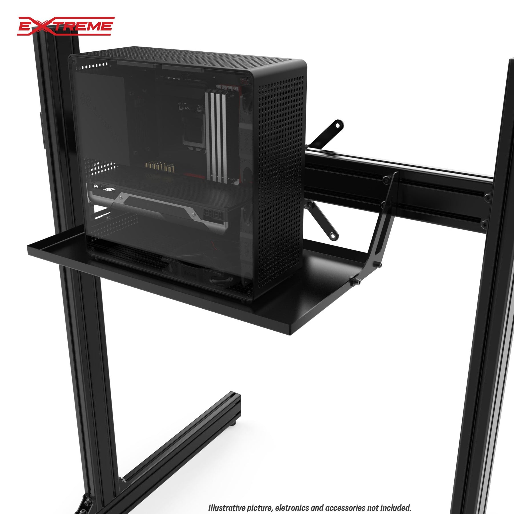 UNIVERSAL PC/DESKTOP REAR TRAY FOR TV STANDS IN ALUMINUM PROFILE | Apex ...