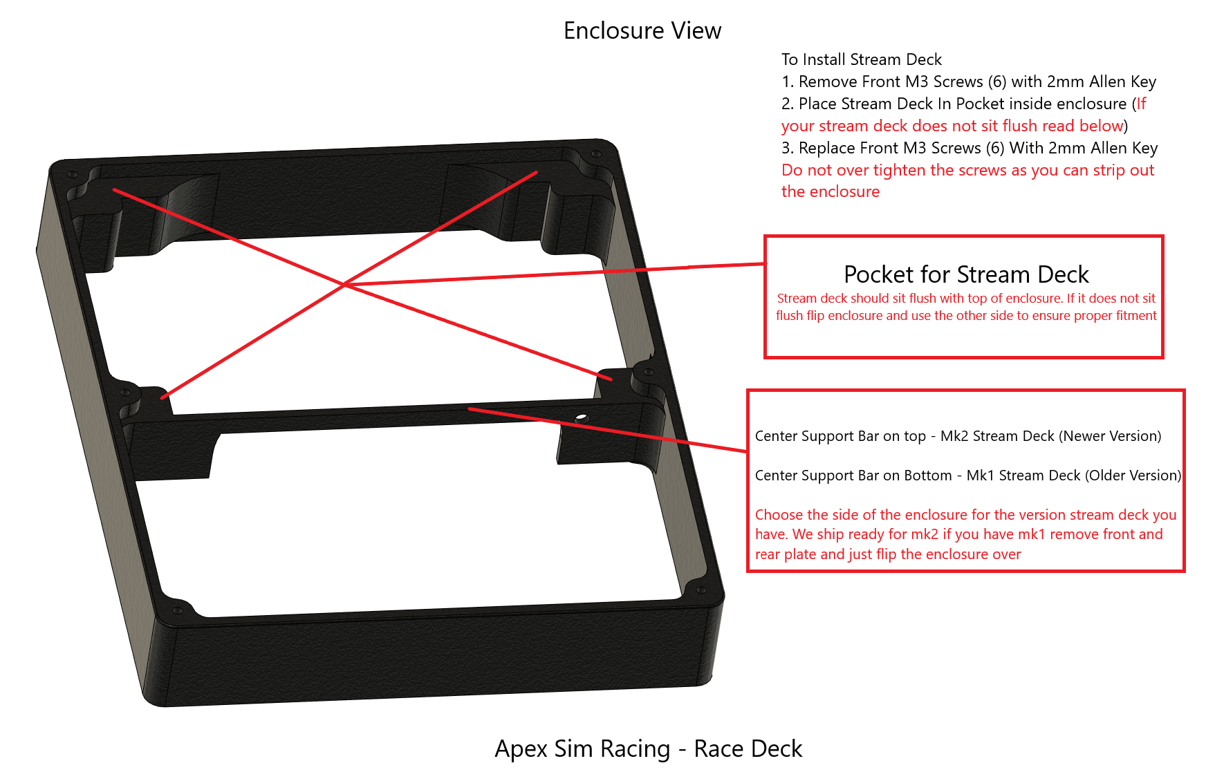 Race Deck Button Box | Apex Sim Racing | Streamdeck