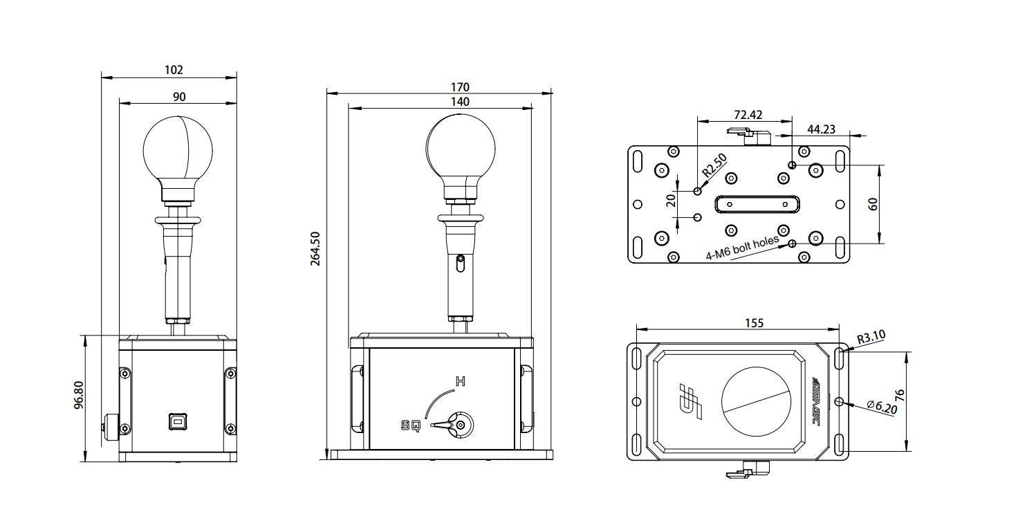 Simagic DS-8X H/SQ Sim Racing Shifter | Apex Sim Racing | Fast Shipping