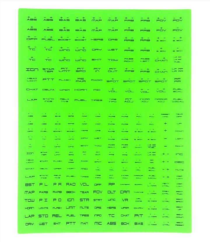 Button Box Label Kit (270 Labels) | Apex Sim Racing | USA Stock | Fast ...