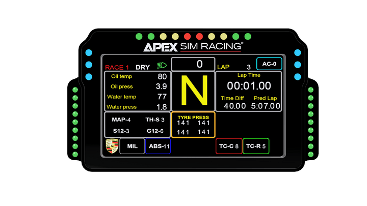 GT3R DDU Sim Racing Display | Default Title | Apex Sim Racing | USA Stock