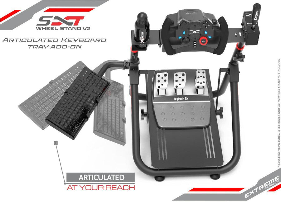 ARTICULATED KEYBOARD TRAY - FITS SXT V2 MODEL – Apex Sim Racing