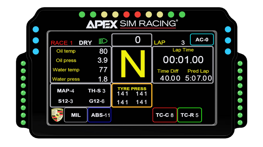 Sim Racing Dash Display – Apex Sim Racing