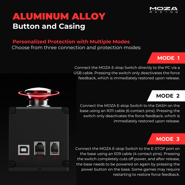 Moza Racing E-Stop | V2 [New Version] | Apex Sim Racing | USA Stock