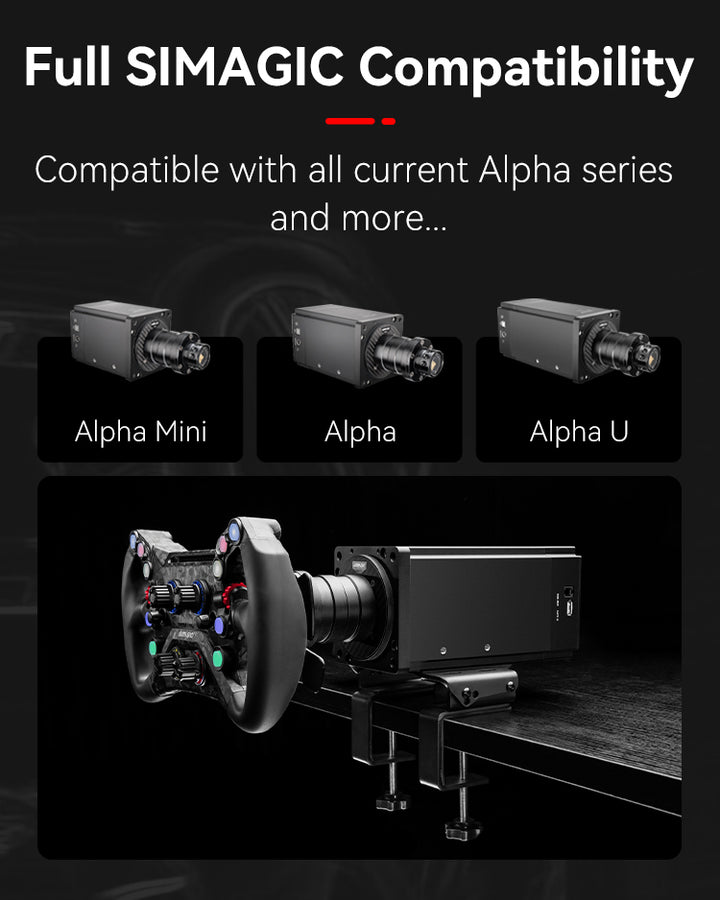 Simagic Alpha Direct Drive Wheel Base Table Clamp (T-LOC) – Apex Sim Racing