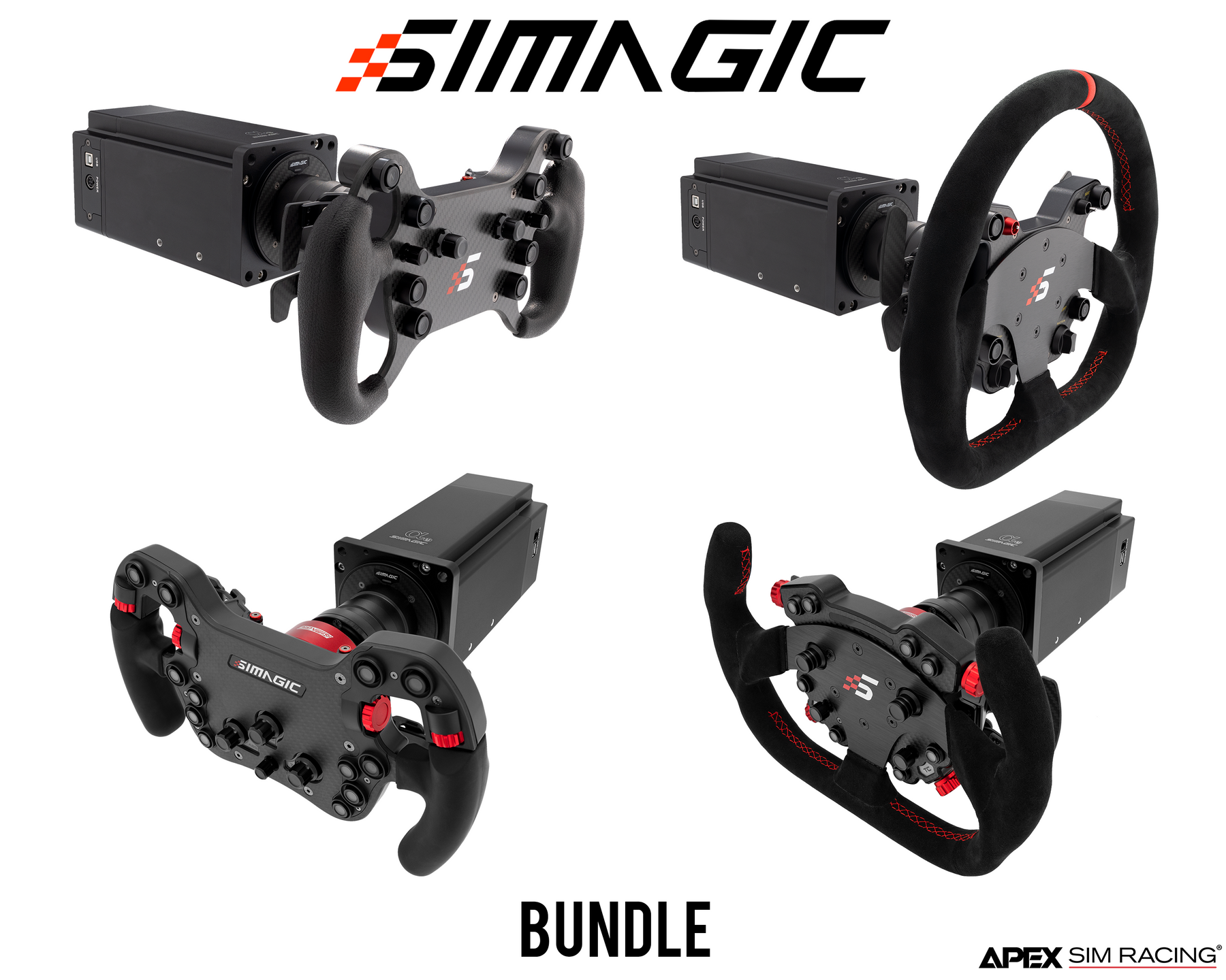 Simagic Alpha Direct Drive Wheel Base & Wheel – Apex Sim Racing
